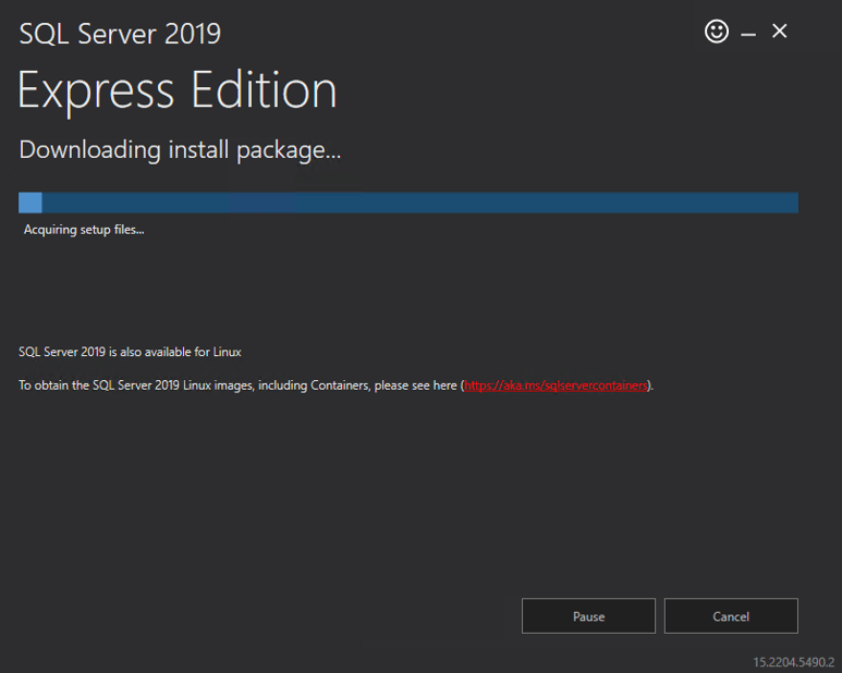 3601 Installing Microsoft SQL Server Express